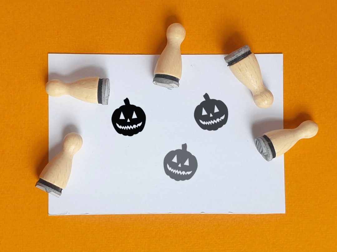 Pumpkin Mini Stamp, Mini Rubber Stamps, Small Rubber Stamp, Tiny Rubber ...