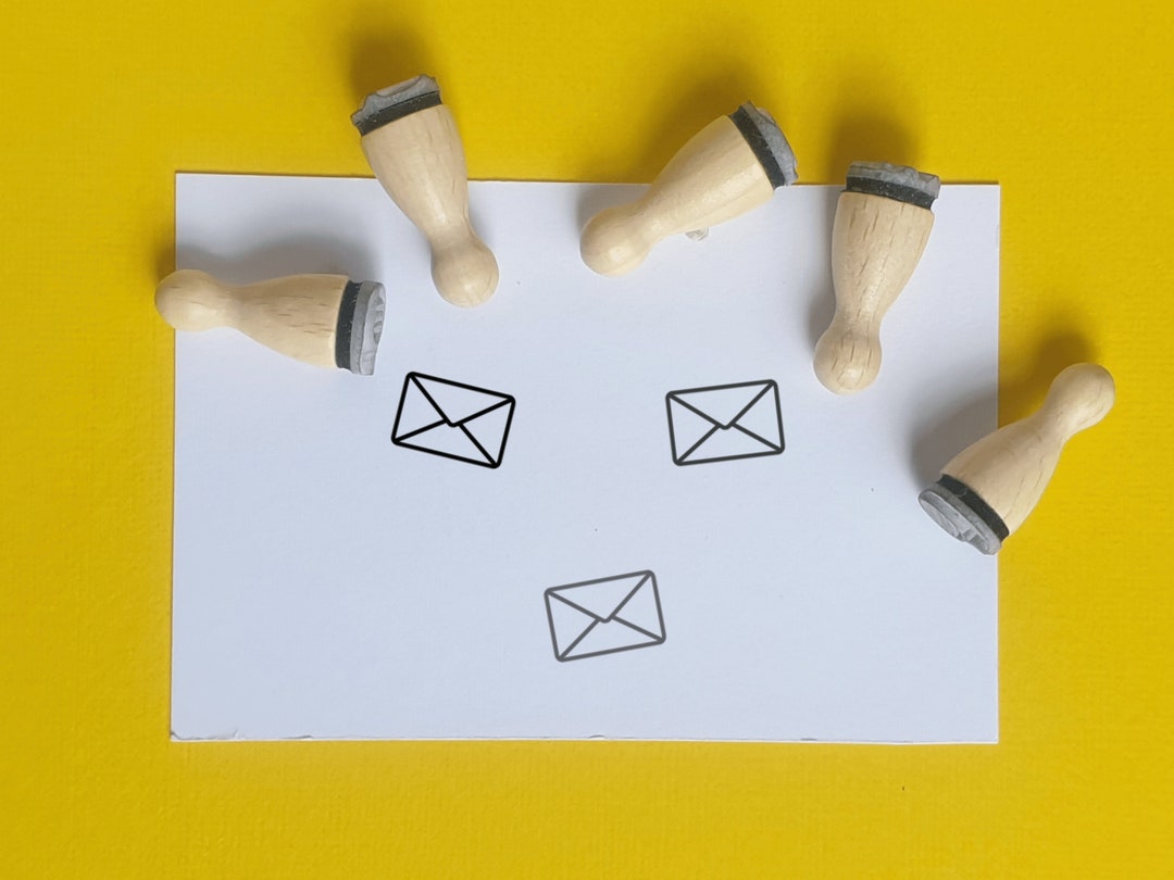 Envelope Mini Rubber Stamp, Small Rubber Stamp, Tiny Rubber Stamps ...