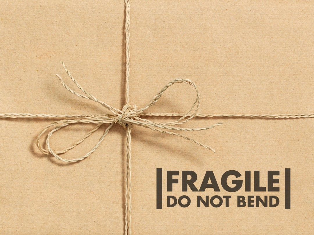 Fragile Do Not Bend Stamps Fragile Stamp Sustainable - Etsy