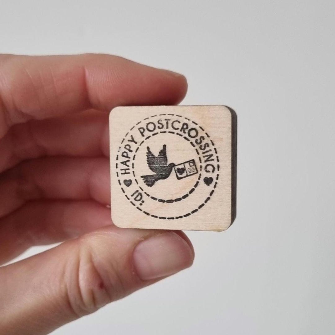Postcrossing ID Stamp, Postmark Rubber Stamps Postcard Stamps, Snail ...