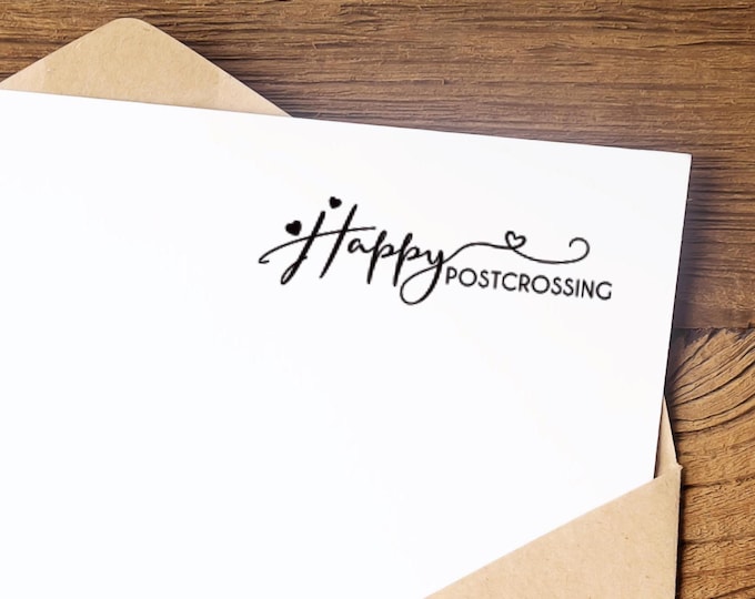 Postcrossing Stamp, Postmark Rubber Stamps Postcard Stamps, Snail Mail ...