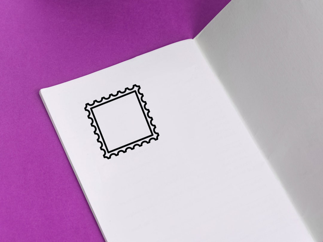 Postage Stamp Frame Postage Stamp Border Scrapbooking Rubber - Etsy