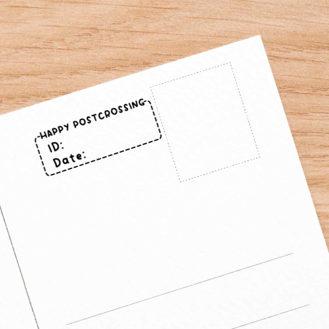 Postcrossing ID & Date Stamp, Rubber Stamps Postcard, Snail Mail Stamp ...