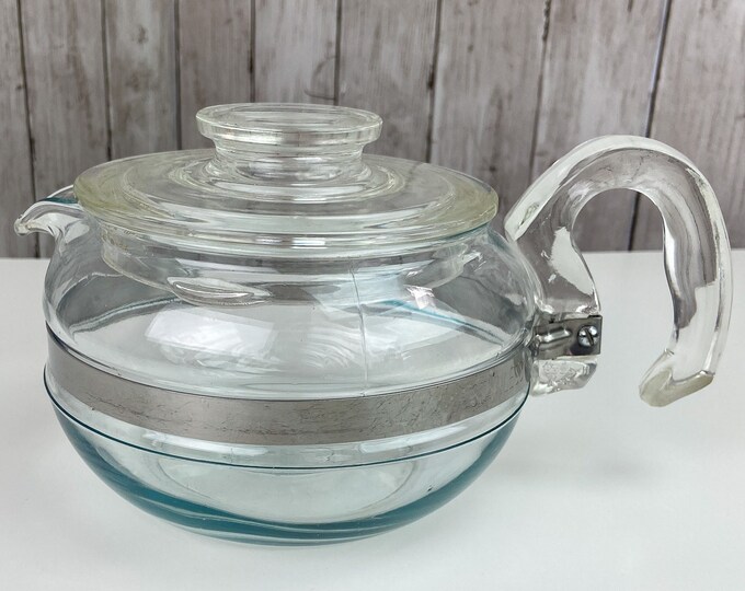 Pyrex Teapot Clear Glass Flameware Pyrex Flameware 8446 B - Etsy