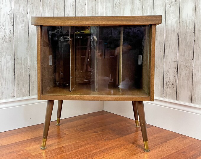 Mid Century Record Player Stand LP Stand Record Stand Vintage Record ...