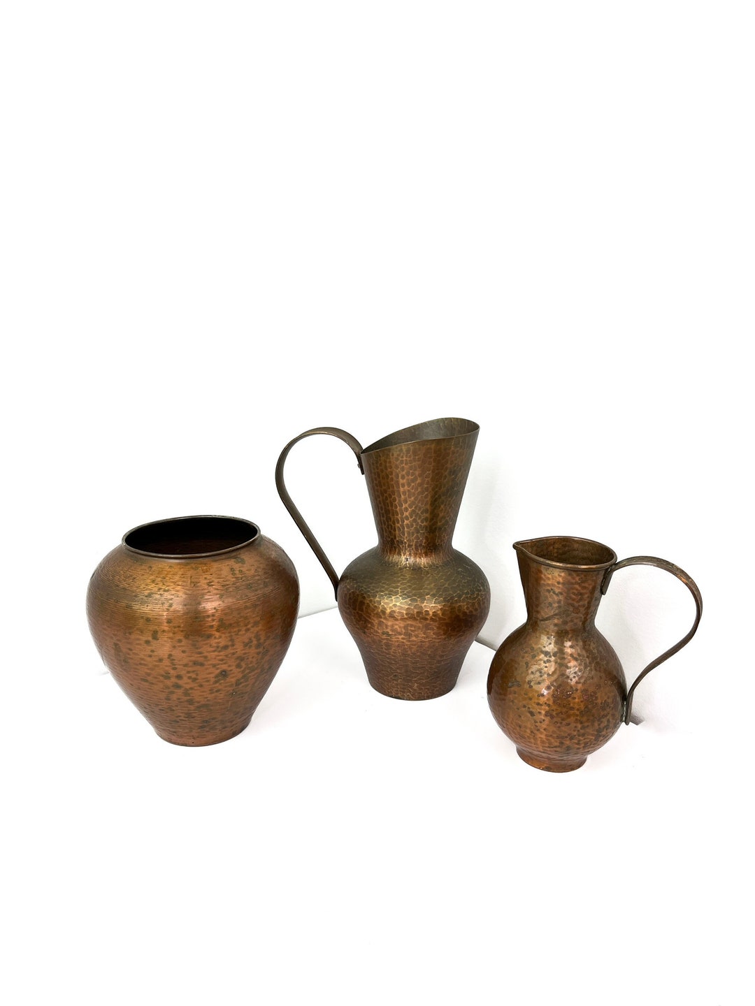 Copper Pitcher Wall Handarbeit Hand Hammered Copper German Copper Mid ...