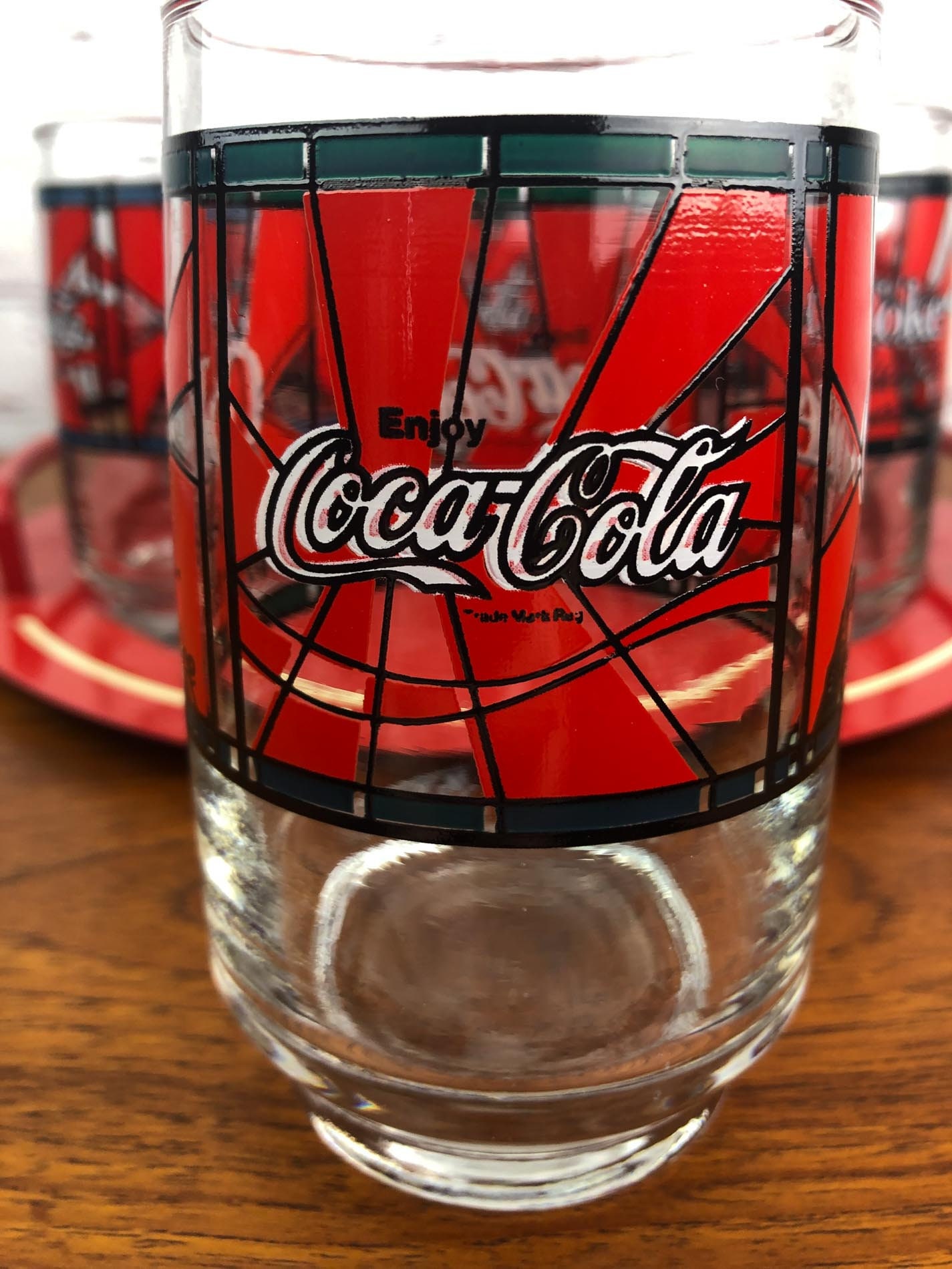 Coca Cola Glasses 8 Stained Glass Style Coke Glasses Retro Kitchen coca-cola-glasses-8-stained-glass-style-coke-glasses-retro-kitchen