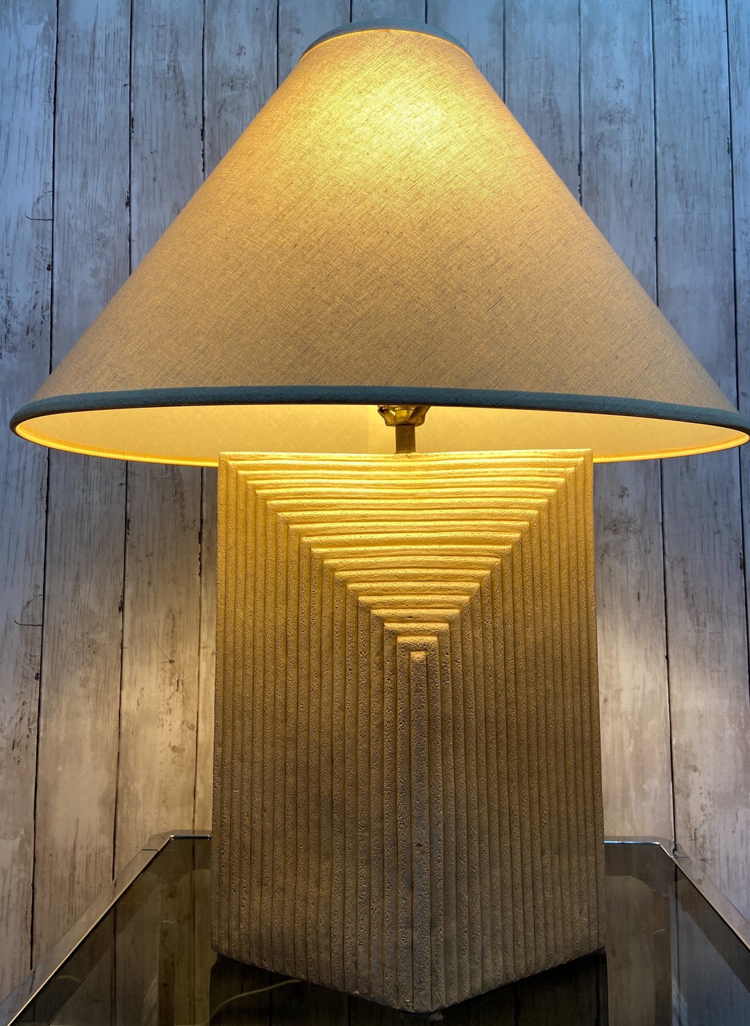 Vintage Lamp Designer Lamp 1980s Table Lamp Geometric Lamp Futuristic ...