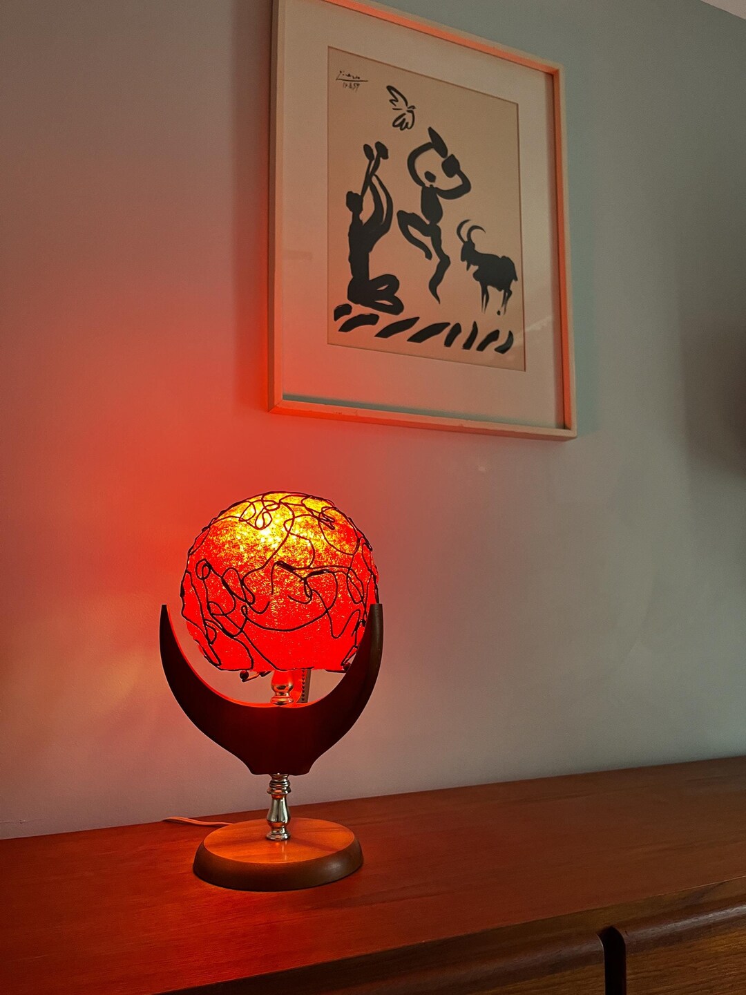 Lucite Table Lamp Spaghetti Lucite Table Lamp Vintage Spaghetti Lamp ...