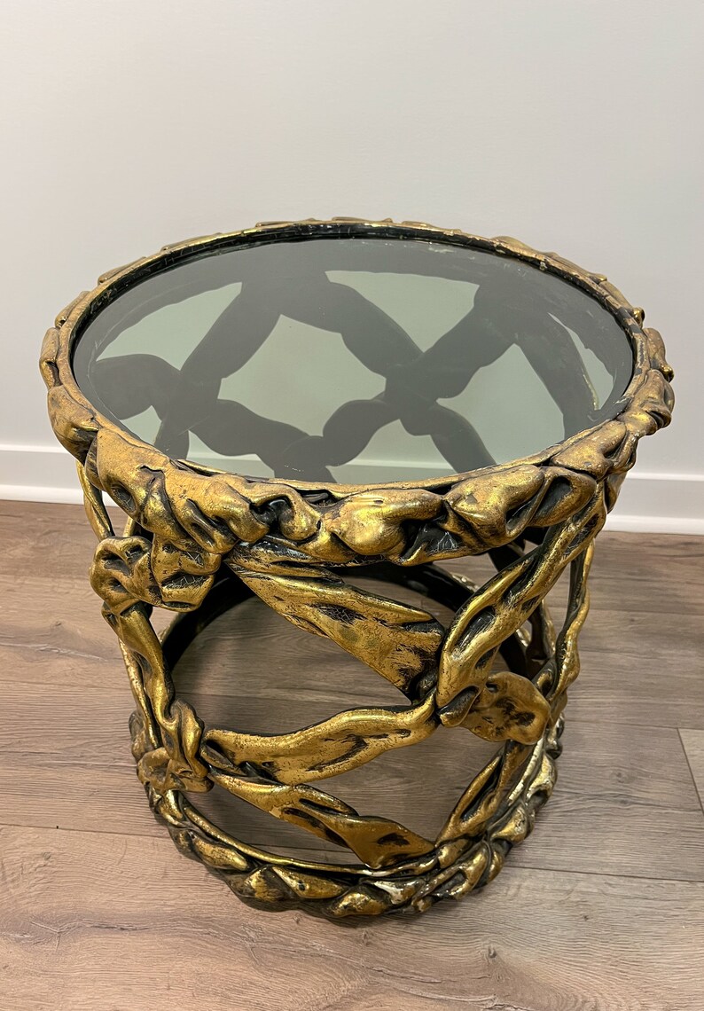 Modernist Pulled Taffy Resin Tables Ribbon Tables Tony Duquette Style ...