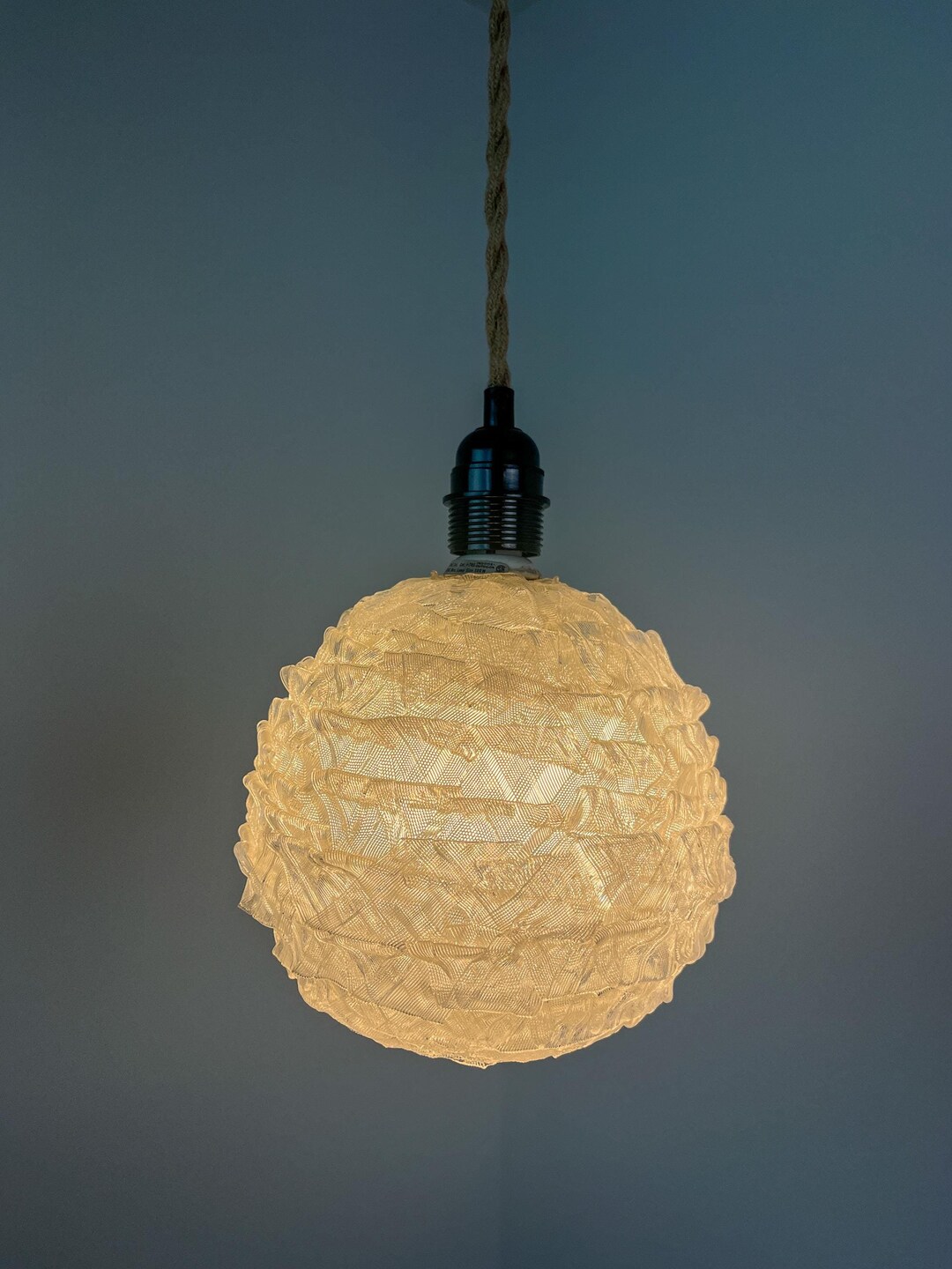 Spaghetti Lamp Lucite Lamp Ribbon Lucite Lamp Vintage Swag Lamp Space ...