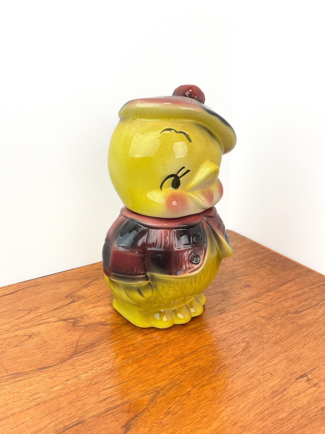 American Bisque Bird Cookie Jar Chick Cookie Jar USA Cookie Jar Vintag ...