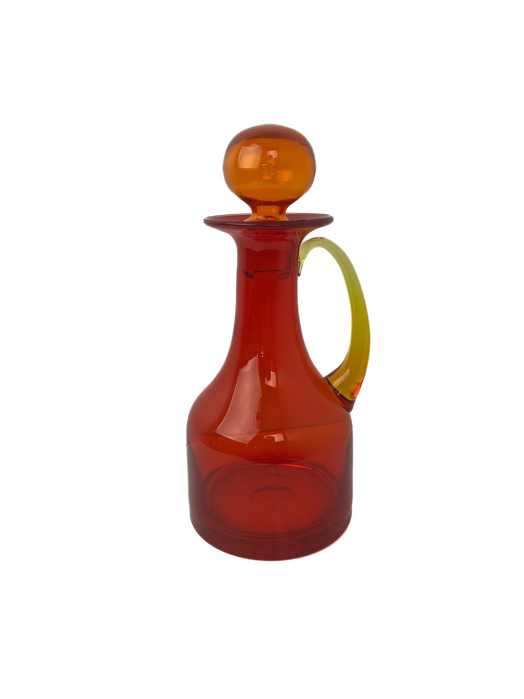 Blenko Style Glass Decanter Indiana Handcraft Glass Blenko Glass ...