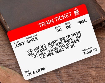 Custom Train Ticket - Etsy