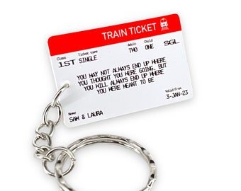 Train Ticket Keychain - Etsy