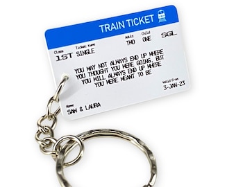 Train Ticket Keychain - Etsy