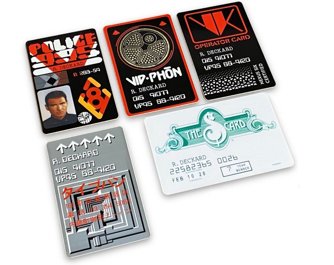 Blade Runner Rick Deckard Wallet Card Set - 2019 Movie Prop Cards (6 ...