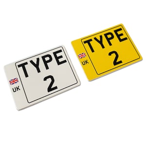 1:8 Scale UK British RC Mini Plastic Number / License Plates Pair for ...