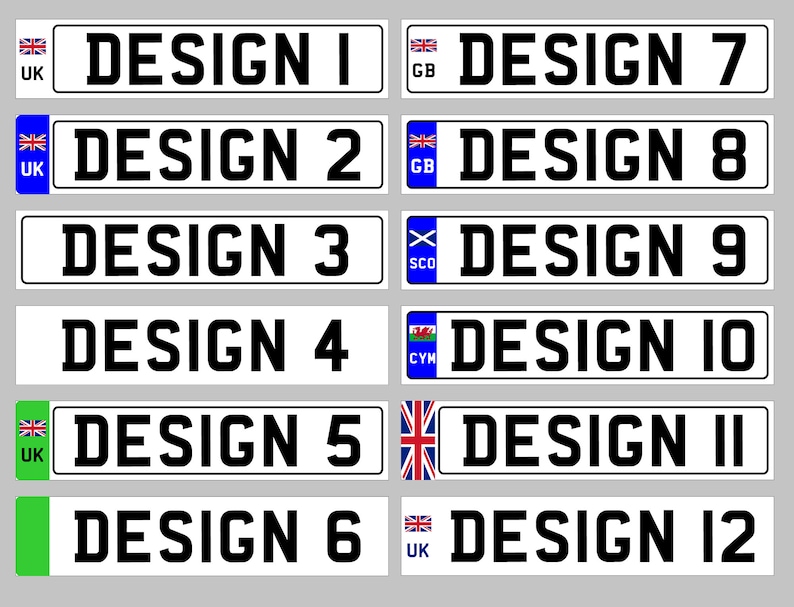 1:10 Scale UK British RC Mini Plastic Number / License Plates Pair for ...