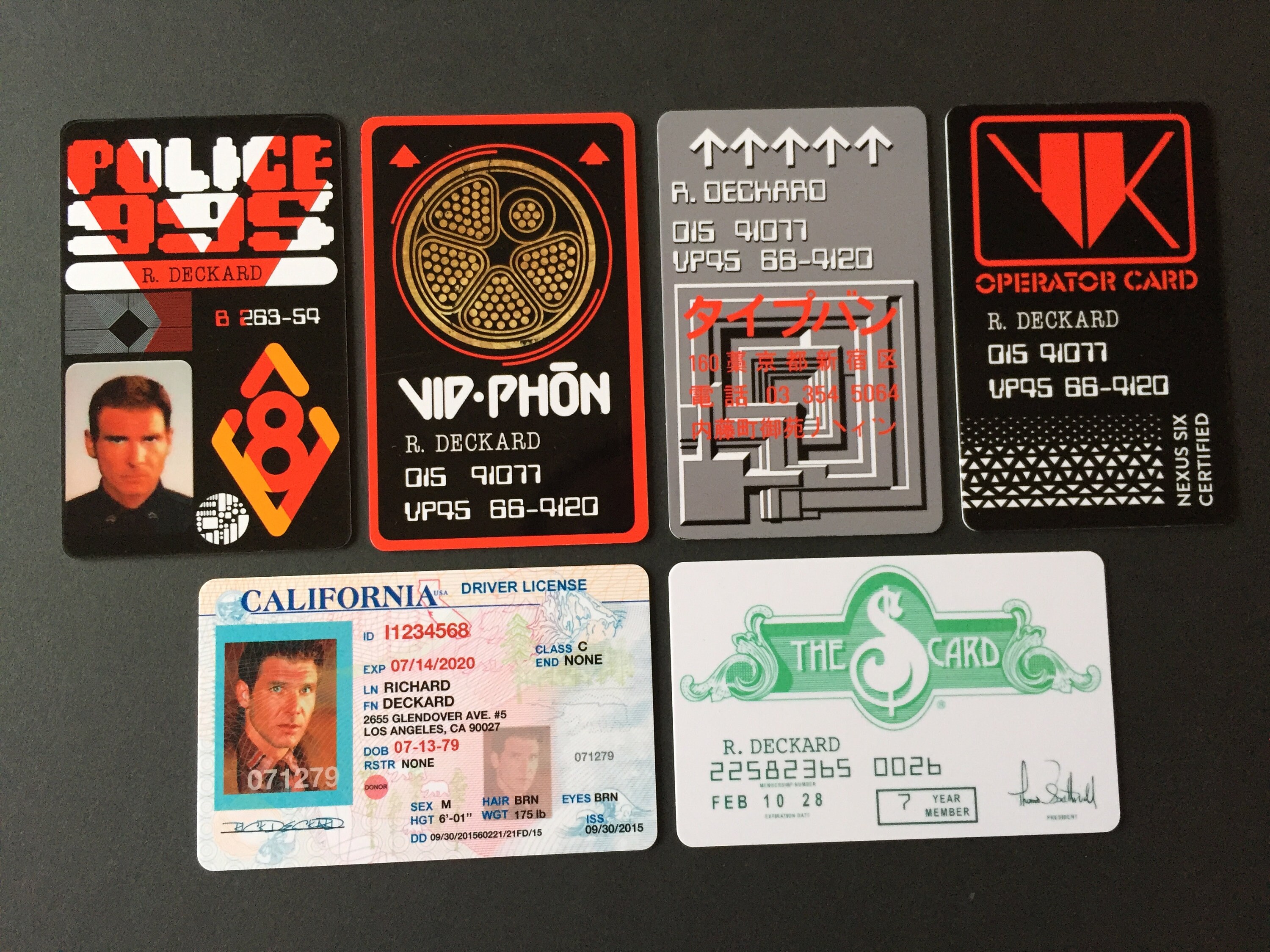 Blade Runner Rick Deckard Wallet Card Set Boxed 2019 Movie | Etsy