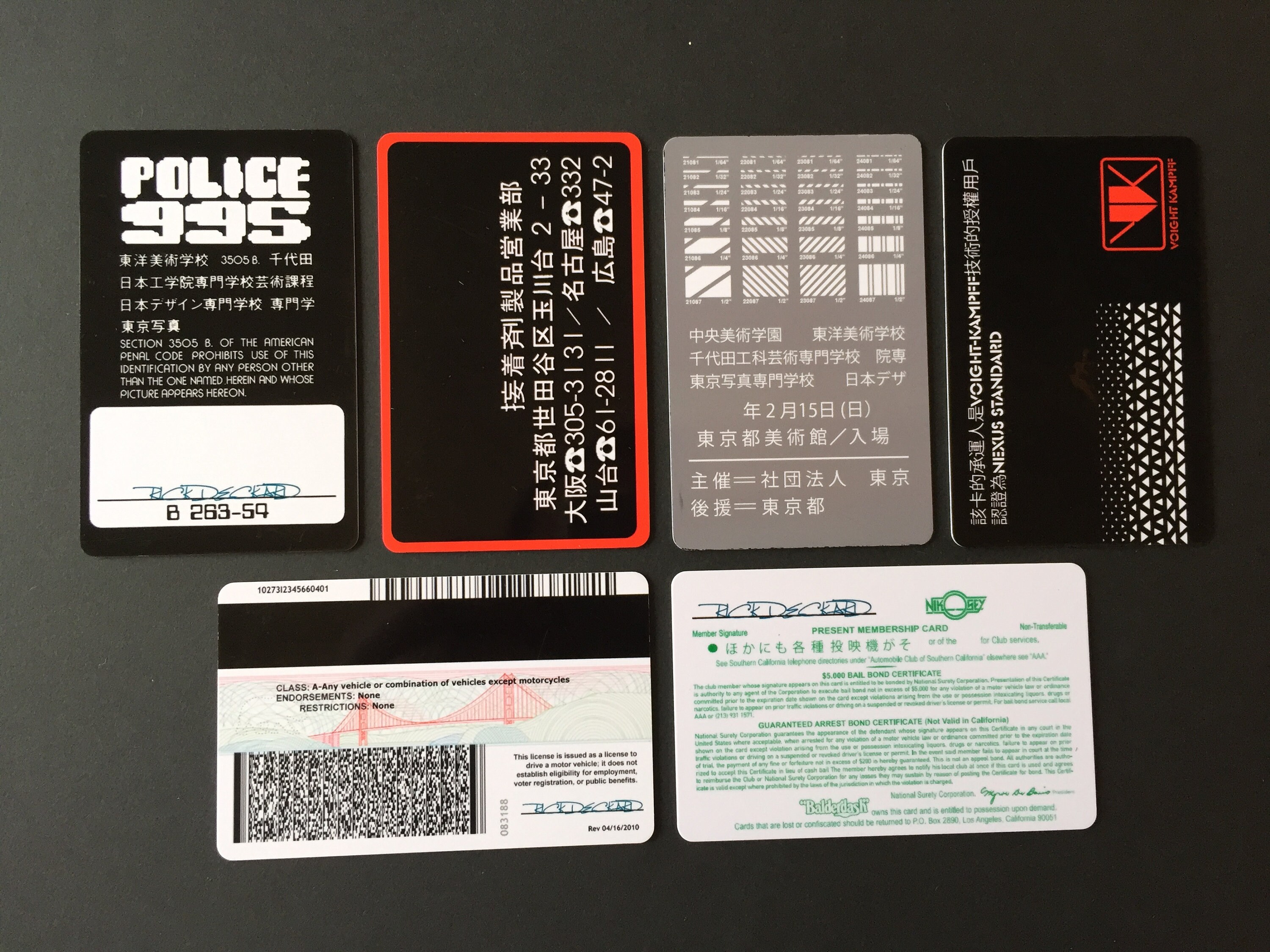 Blade Runner Rick Deckard Wallet Card Set Boxed 2019 Movie - Etsy Australia