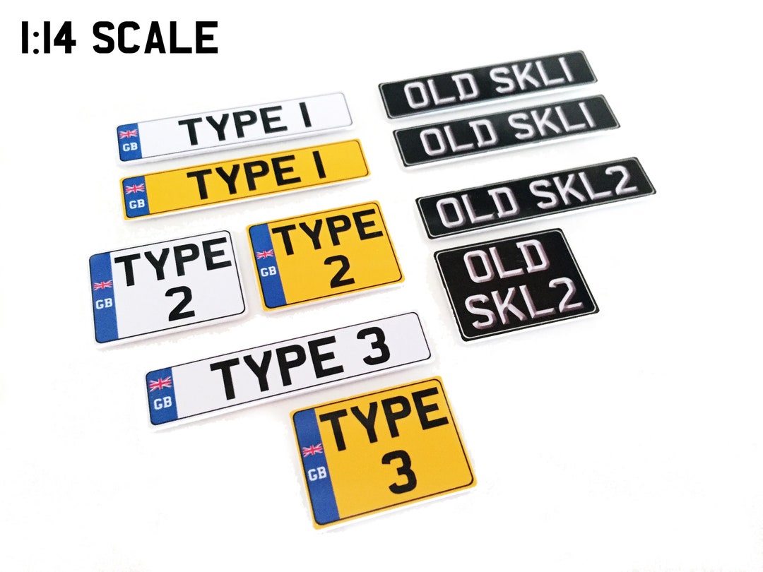 1:14 Scale UK British RC Mini Plastic Number / License Plates - Etsy UK