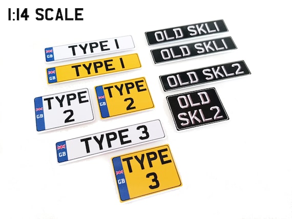 1:14 Scale UK British RC Mini Plastic Number / License Plates | Etsy