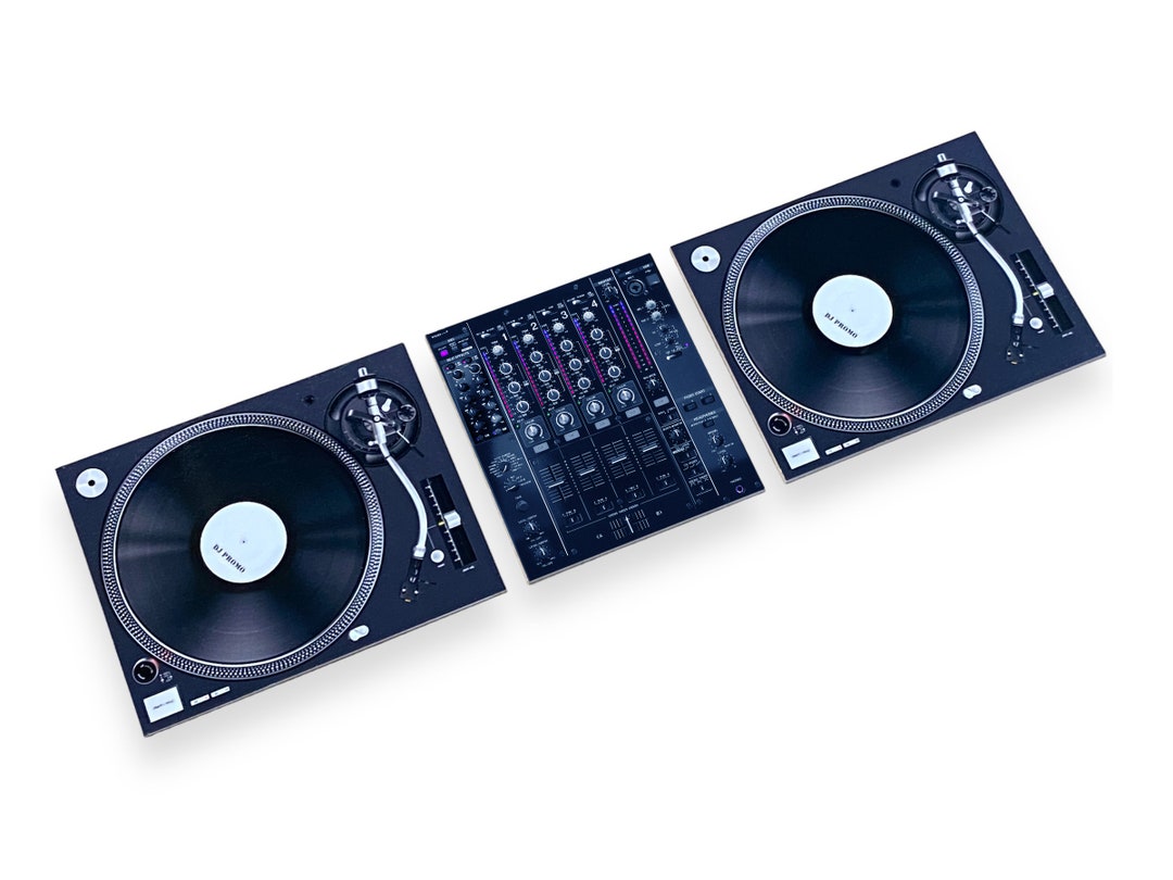 DJ Turntables Record Vinyl Decks Black Fridge Magnet Set Mixer - Etsy