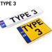 1:8 Scale UK British RC Mini Plastic Number / License Plates Pair for ...