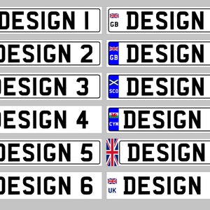 1:14 Scale UK British RC Mini Plastic Number / License Plates Pair for ...