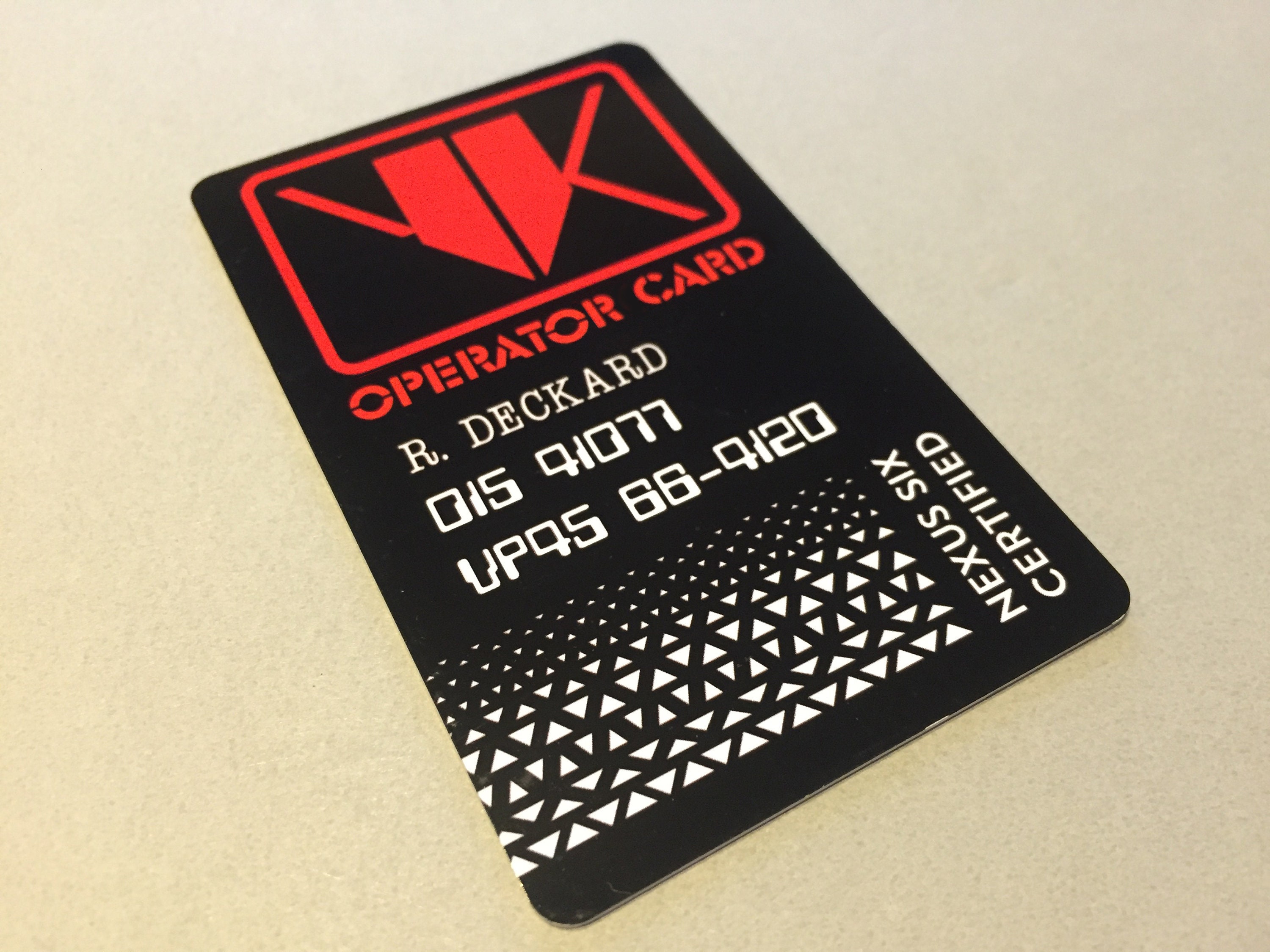 Blade Runner Rick Deckard Wallet Card Set Boxed 2019 Movie - Etsy Australia