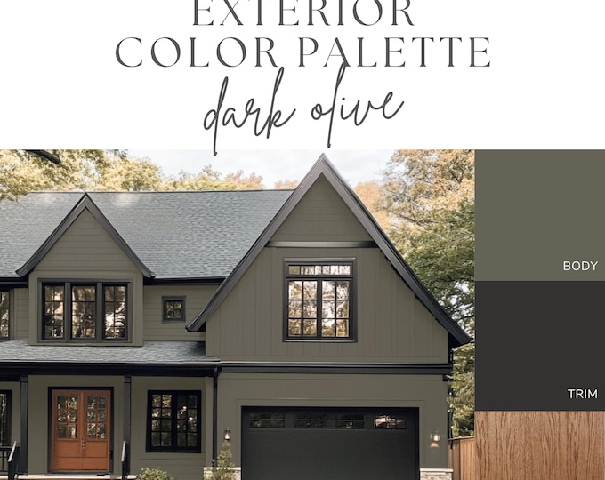 Exterior Paint Color Palette - Sage Green - Etsy Canada