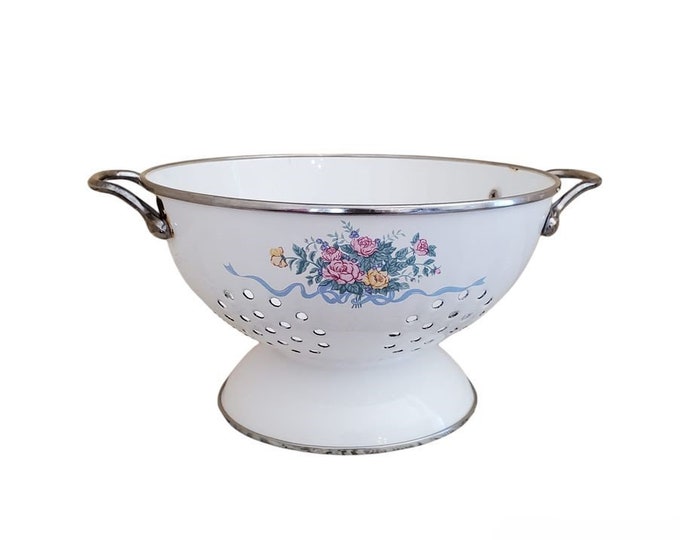 Vintage Metal Colander Kitchen Decor Cottage Farmhouse Style - Etsy