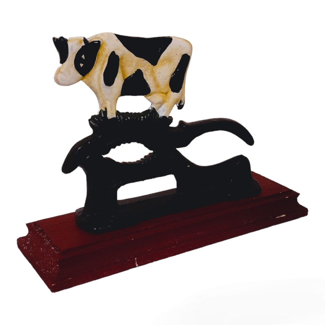 Vintage Cow Nutcracker, Cast Iron Nutcracker, Farmhouse Kitchen Decor ...