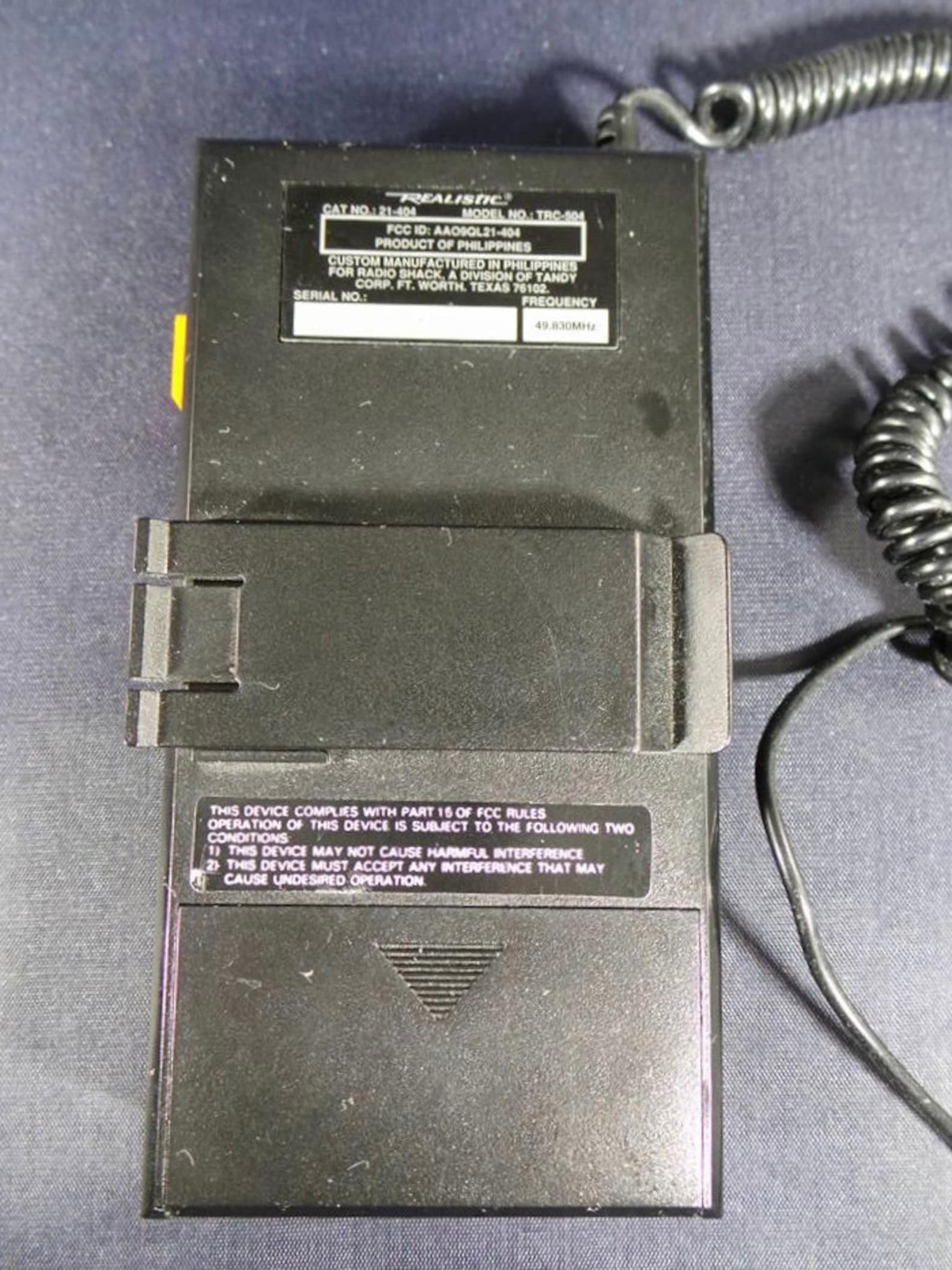 Vintage Realistic Voice-operated Two-way TRC-504 (21-404) Communication ...