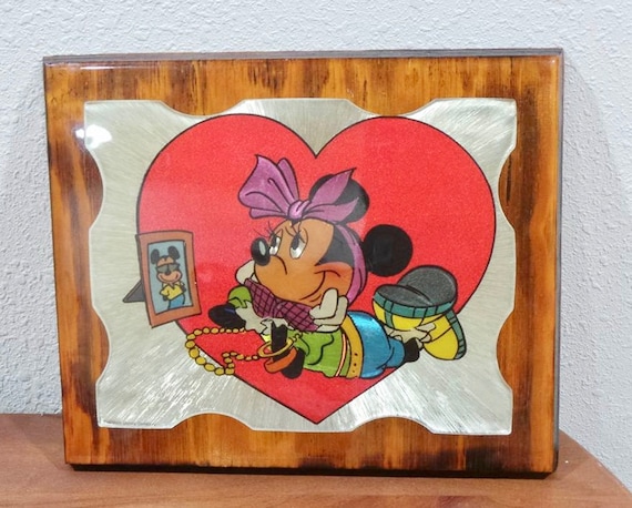 Vintage Walt Disney Mickey and Minnie Mouse Wall Decor Plaque - Etsy