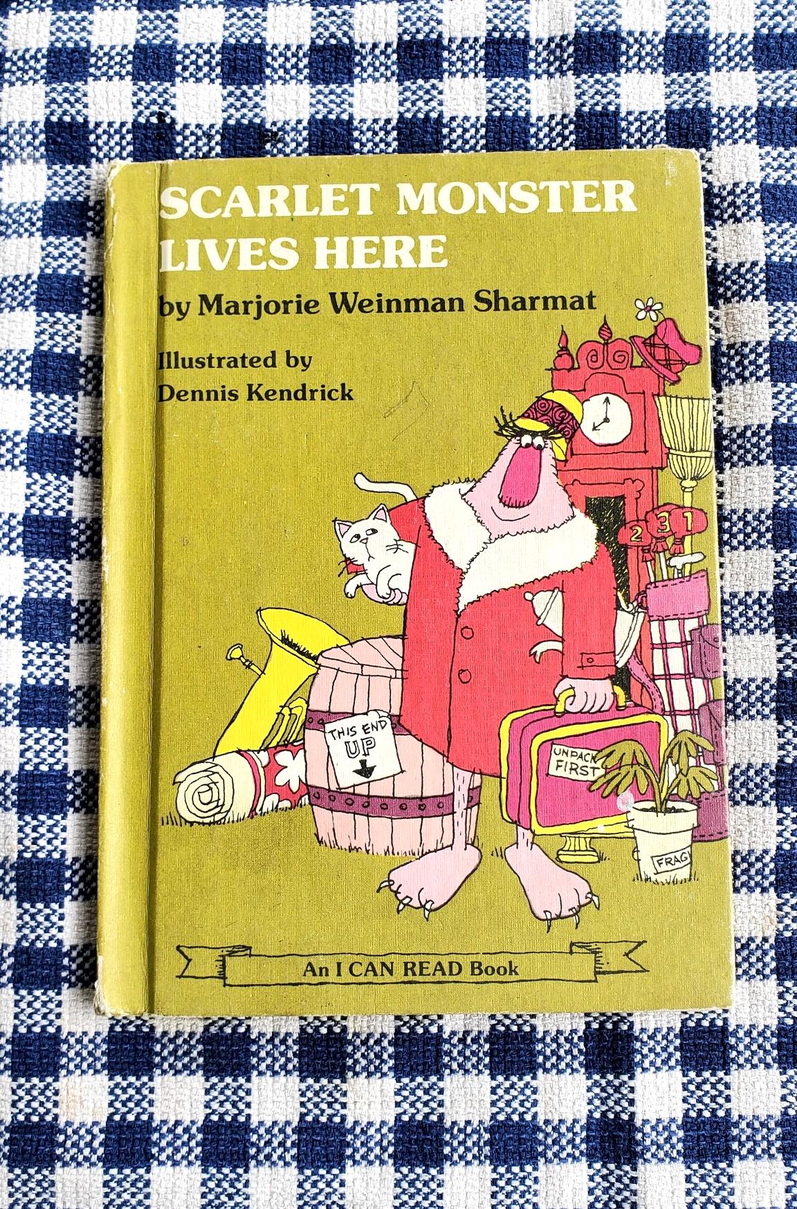 1979 Scarlet Monster Lives Here by Marjorie Weinman Sharmat Children's ...