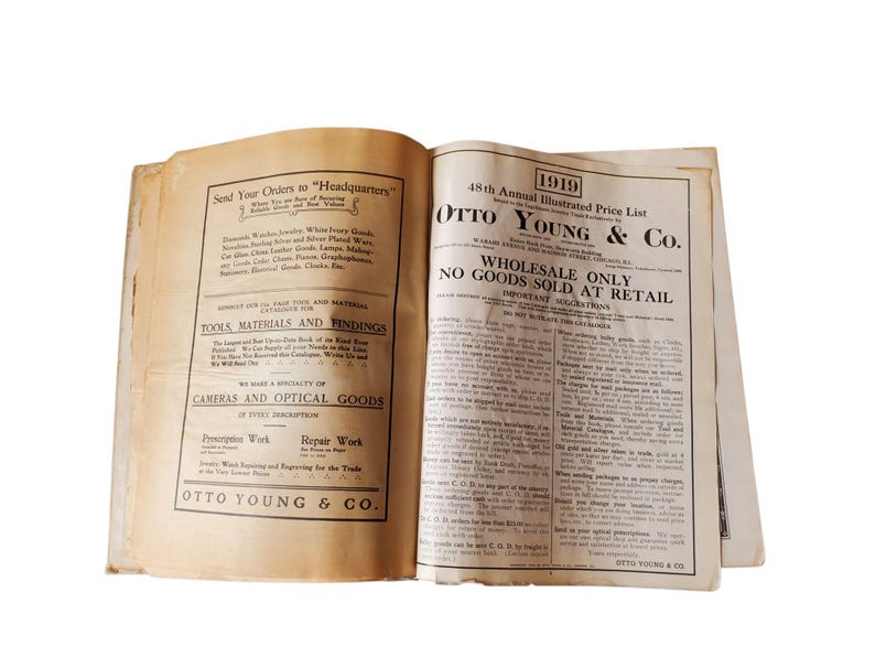 1919 Otto Young and Co Jewelers 48th Merchandise Catalog Huge and ...