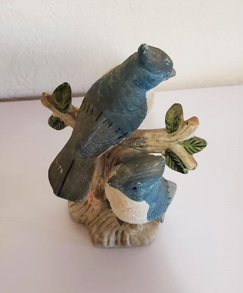 1994 Ceramic Blue Birds Figurine | Etsy