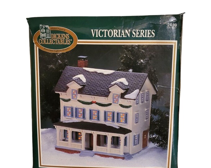 1997 Dickens Collectables Victorian Series Porcelain Lighted House With ...