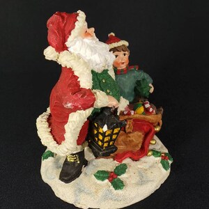 Christmas Decor Small Santa Claus Figurine Child Sack With Presents - Etsy