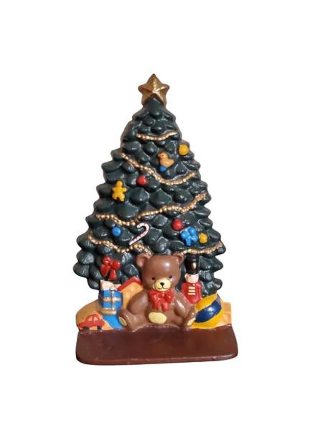 Vintage Cast Iron Christmas Tree Door Stop Home Decor - Etsy