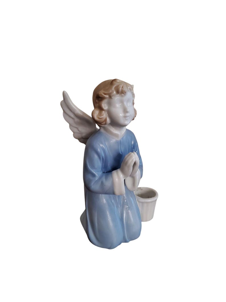 1980s Porcelain Praying Angel Figurine Candleholder - Etsy
