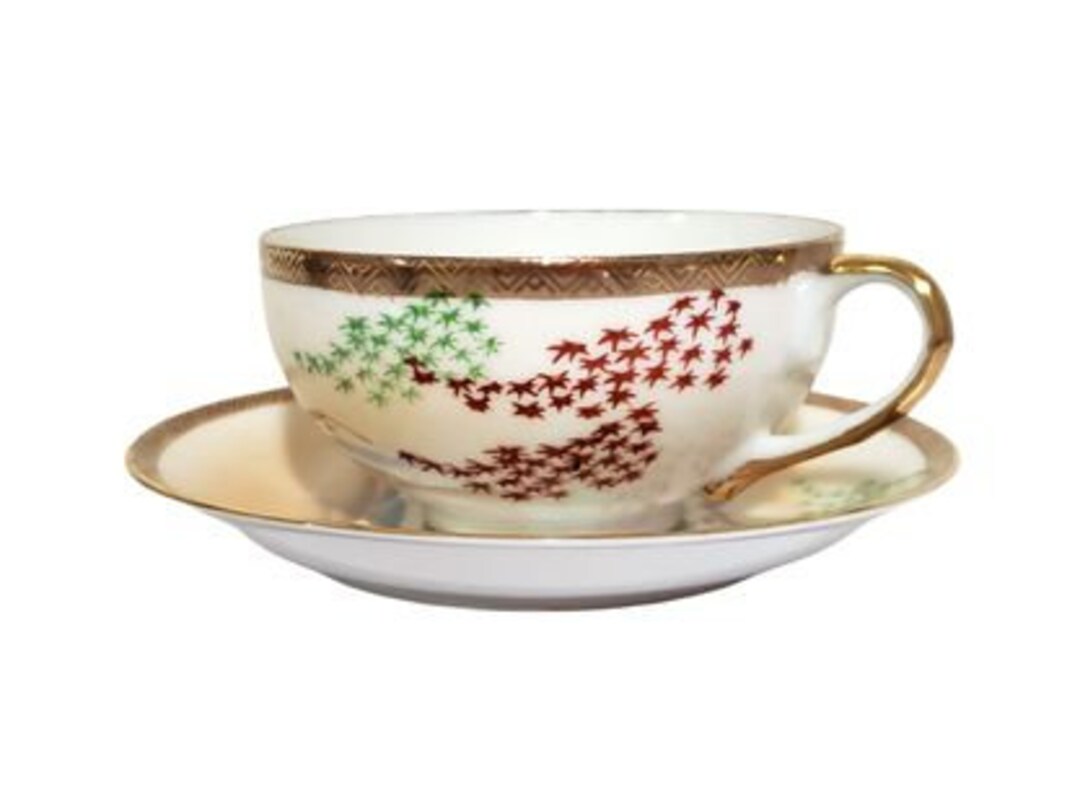 Vintage Japanese Eggshell Tea Cup and Saucer - Etsy