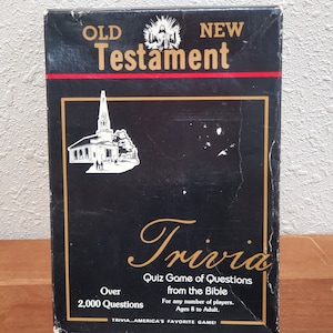 1984 Old New Testament Trivia Quiz Game of Questions Cards - Etsy