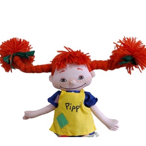Vintage Pippi Longstocking Doll Soft Juans New York, Pippy Long ...