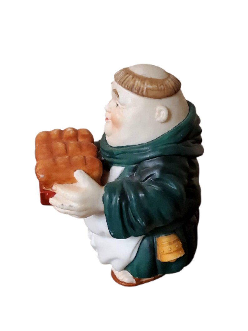 1996 Dept 56 Merry Makers Barnaby the Breadman Porcelain Monk Figurine ...