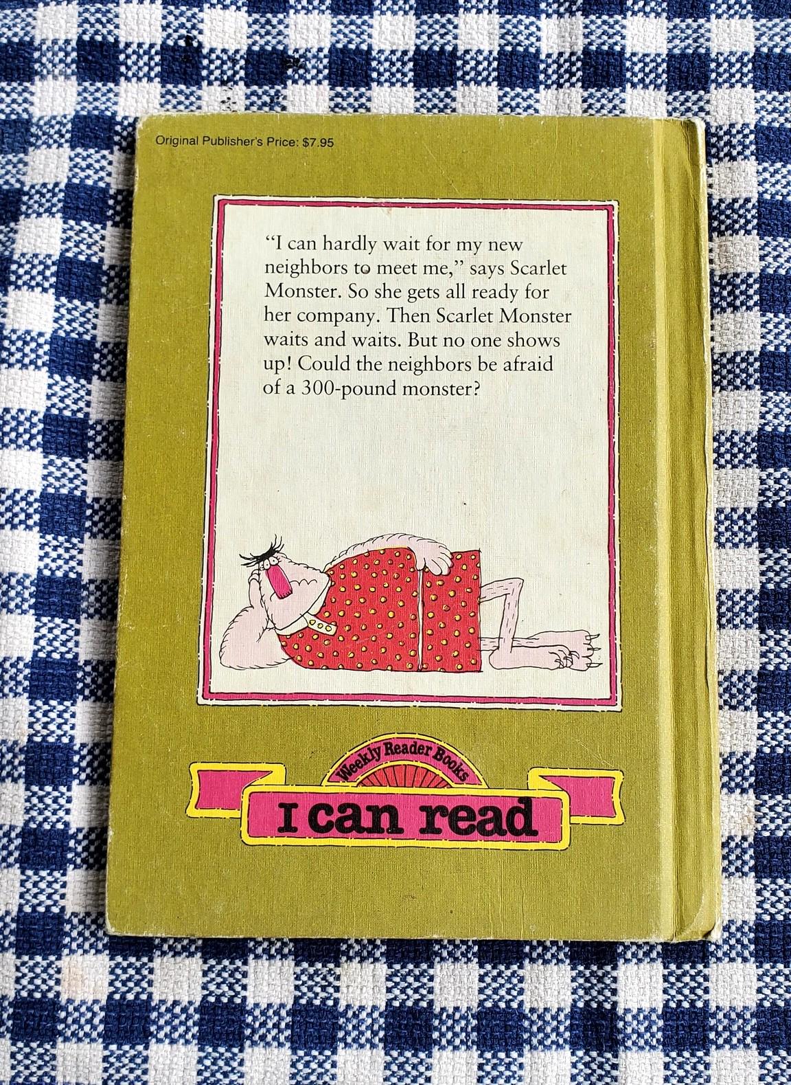 1979 Scarlet Monster Lives Here by Marjorie Weinman Sharmat Children's ...