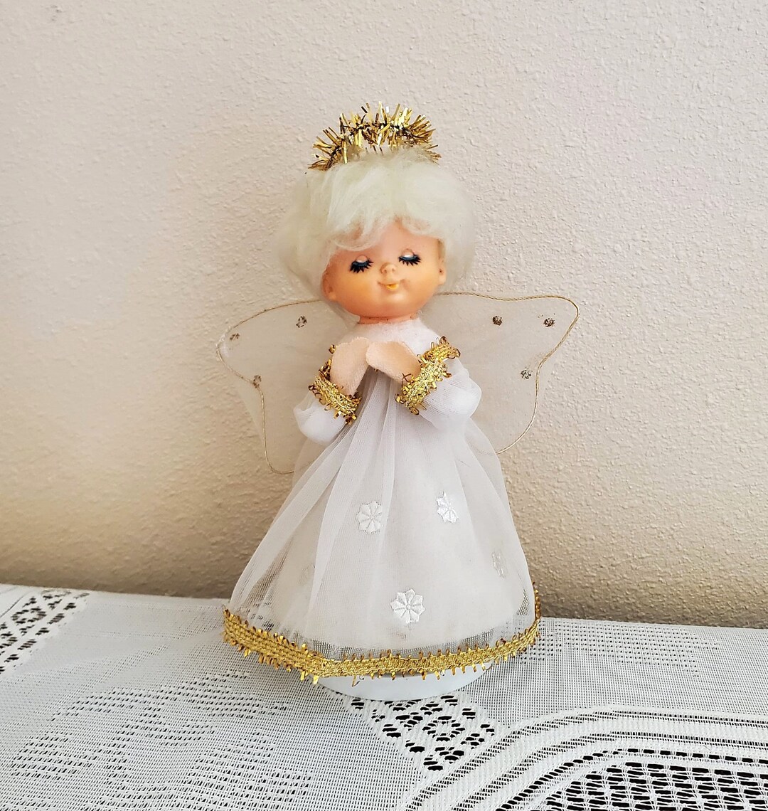 Vintage Christmas Angel Spinning Wind up Doll Music Box Silent Night - Etsy