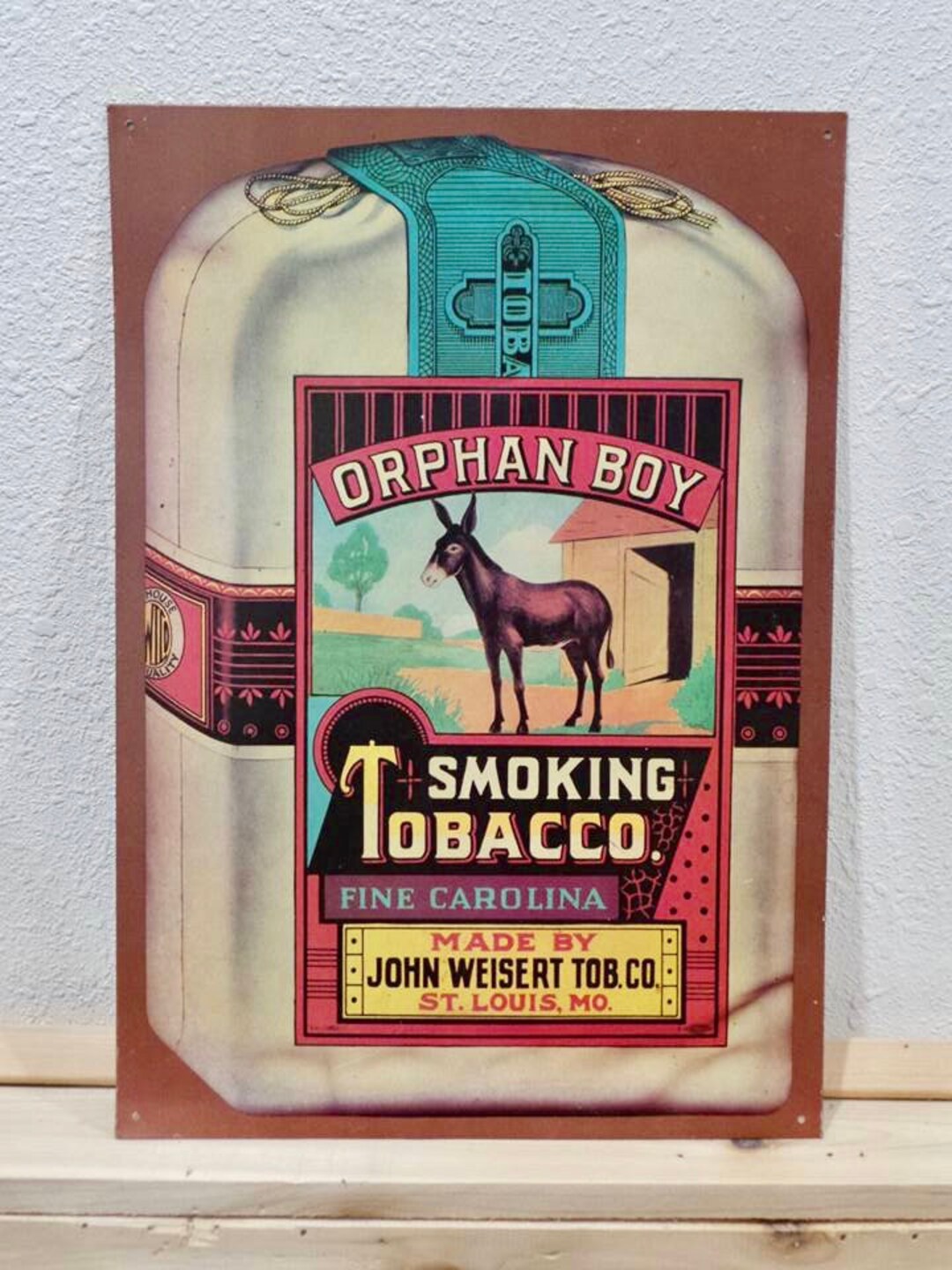 Vintage Metal Sign Orphan Boy Smoking Tobacco Advertisements - Etsy